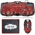 MFTEK Gaming Combo - LED Backlit USB Wired Keyboard and Mouse | 7 ...