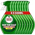 Fairy Skip the Soak Dish Power Spray, Lemon, 8x650ml, Grease Remover ...