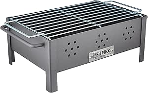 Imex El Zorro Tabletop Barbecue with Zinc Grill, Black, 31 x 21 x 14 cm ...