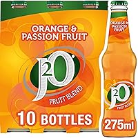 J2O Orange and Passion Fruit Blend, 275ml Glass (Pack of 10) : Amazon ...