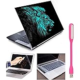 Ramiya 4 in 1 Transparent Laptop Skin Combo Pack - 15.6-inch -with ...
