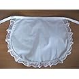 SPARKLES WHITE CHILDS WAIST WAITRESS APRON/PINNY LACE DETAIL : Amazon ...