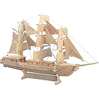 Quay- Kit de Construction de Bateau à Voile en Bois FSC, P049, Marron ...