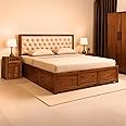 SONA ART & CRAFTS Zeus Sheesham Wood King Size Bed with Storage Box ...