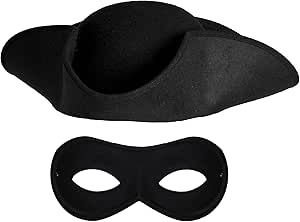 ADULTS HIGHWAYMAN DICK TURPIN FANCY DRESS HIGHWAY MAN TRICORN HAT AND ...