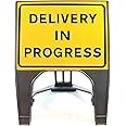 Delivery In Progress 600 x 450mm Q-Sign : Amazon.co.uk: Garden