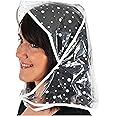 Large Polkadot Rain Hat | Hair Protector Hood + Neck Tie : Amazon.co.uk ...