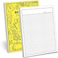 PG Creations 5 mm Grid Paper Notepad, A4 Size, 8x11.5 Inch, Large Size ...