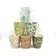 Set of 6 China Mugs in assorted vintage William Morris designs by Heron ...
