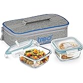 Buy Treo by Milton All Fresh Borosilicate Glass Lunch Box Set of 3 ...