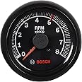 Bosch SP0F000025 Sport II 2-5/8" Tachometer (Black Dial Face, Black ...