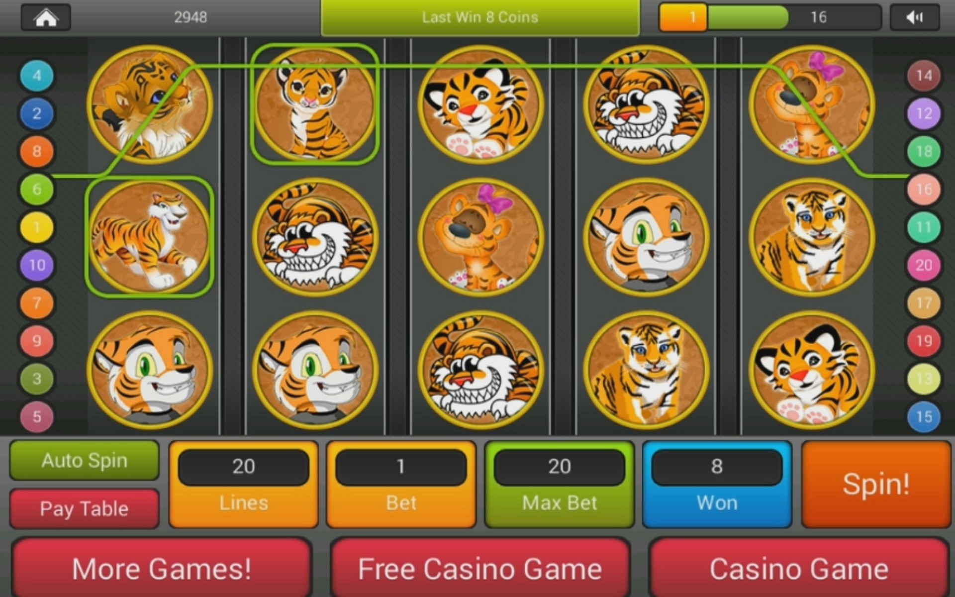 Slots - Wild Tiger Casino Slot Machine! FREE Las Vegas Spin and Win ...