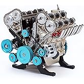 TECHING v8 Engine Model kit That Works Metal Assembly DIY Car Engine ...