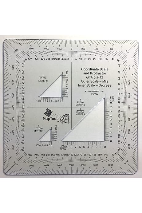 Military Coordinate Scale Protractor, 43% OFF