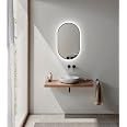 Talos LED Spiegel oval schwarz 45 x 75 cm - feuchtraumgeeignet für Ihr ...
