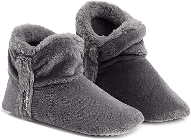Dunlop Women Bootie Slippers, Ladies Quality Ankle Slippers Memory Foam ...