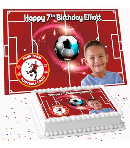 Personalised Football Cake Topper For Costco Cakes – Edible Icing Sheet ...