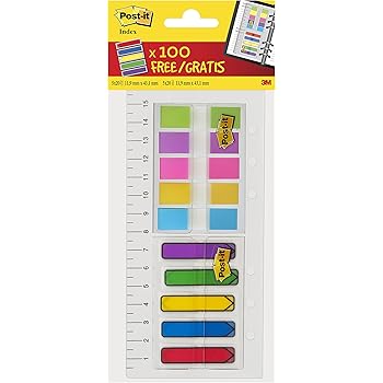 Post-it - Righello Index con linguette adesive a freccia Index (100 ...