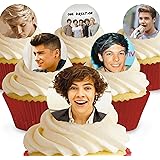 12 x PRE-CUT 1 Direction Assorted Colours Edible Cake Toppers : Amazon ...