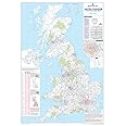 UK Postcode Wall Map - Laminated Large Wall Map - Clearly Shows ...