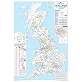 UK Postcode Wall Map - Laminated Large Wall Map - 120cm X 83cm ...