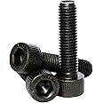 (4mm) M4 x 20 Black 12.9 Grade High Tensile Hex Socket Cap Screws Self Colour Allen Bolts DIN ...