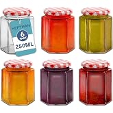 HEFTMAN Small Glass Jars with Lids - 12 Pack Airtight 480ml Jam Jars ...