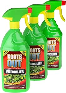 Roots Out Weed Killer Ready To Use 1 Litre Triple Pack For Effective ...