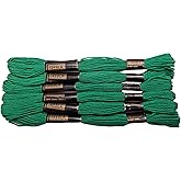 Trebla Pack of 6 Embroidery Thread/Skeins - 8m - Post Box Red - Col ...