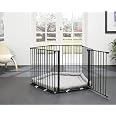 BabyDan Deluxe PlayPen Including Playmat 72-360cm - Black : Amazon.co ...