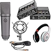 DIGIMORE Professional Condenser Microphone Kit with Audio Interface for ...