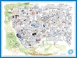 Comical Map Of Yorkshire, Artwork By Tim Bulmer - 1000 Piece Puzzle For ...