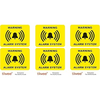 8 x Intruder Alarm Warning Security Stickers Signs for Internal or ...