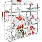 Buy WINSTAR Stainless Steel 4 Shelf Wall Mount Kitchen Utensils Rack ...
