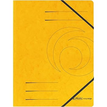 Herlitz Einschlagmappe A4, Postmappe, 1 Stück, gelb mit Gummizug ...
