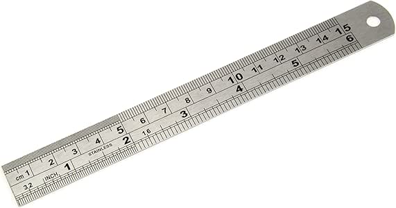 CDL Micro CDL-RLR02 15 cm / 150mm Stainless Steel Metal Ruler/Rule ...