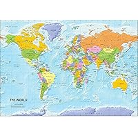 I Love Maps - The World Political Map - Paper Laminated - A2 Size 42 x ...