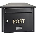 Safes uk Letter Catcher Large Letterbox Black High Security Metal Wall ...