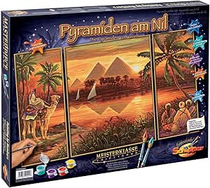 Schipper 9260442 - Malen nach Zahlen - Pyramiden am Nil, 50x80 cm: Amazon.de: Spielzeug