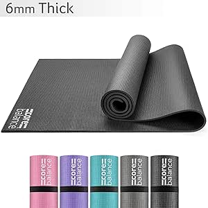 Core Balance Yoga Mat, Thick Foam 6mm, Non Slip, Exercise Fitness Gym ...