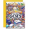 Good Luck with your GCSE's Card - Colourful Collage Design - A5 Size ...