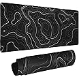 HAUTOCO Topographic Contour Large Gaming Mouse Pad, 800 x 300 x 3MM Big ...