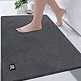 RTBQJ-AT Extra Large Bath Mat 120 x 80 cm Grey Bath Mat, Bathroom Mats ...