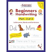 Beginners Handwriting - Part 3 of 3 - Letter pairs, Words and Sentences ...