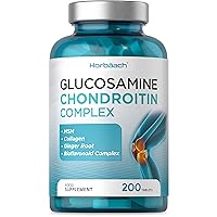 Glucosamine and Chondroitin High Strength Complex | 200 Tablets | with MSM, Collagen, Ginger ...