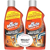 Mr Muscle Drain Unblocker, Sink & Drain Cleaner (1L) Fast Acting Heavy ...