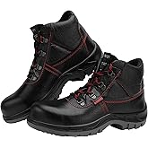 Karam FS61 Brown Leather Safety Shoes for Men | Double Density with ...