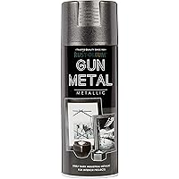 Rust-Oleum 400ml Metallic Spray Paint - Gun Metal : Amazon.co.uk: DIY ...