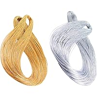 G2PLUS 100M Silver String Twine - 1mm Tinsel Thread Cord - Non-Elastic ...
