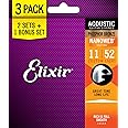 Elixir Cordes 16544 Cordes pour guitare acoustique Bronze phosphoreux ...